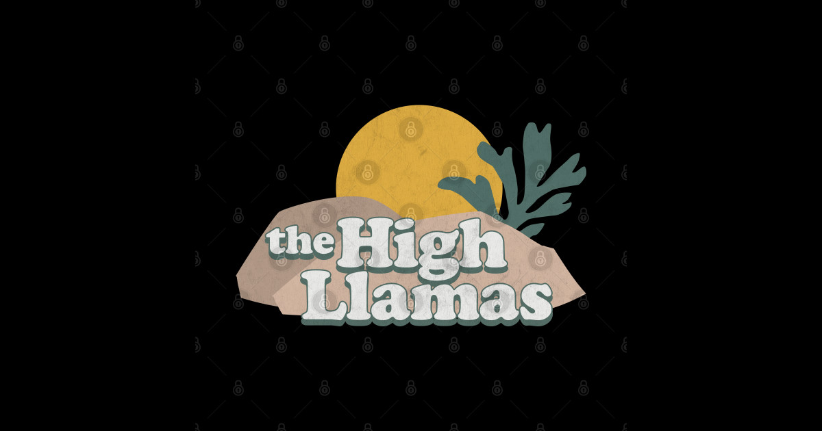The High Llamas -- Original Retro Fan Art Design - The High Llamas - Pin | TeePublic
