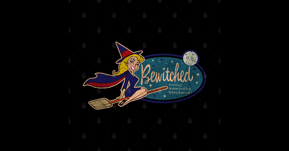 Bewitched Oval Vintage Worn II - Bewitched - Sticker | TeePublic