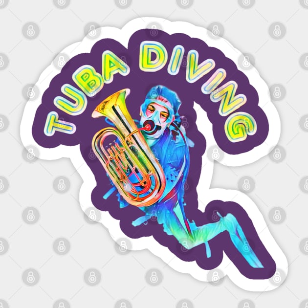 Tuba Diving - Scuba - Sticker | TeePublic
