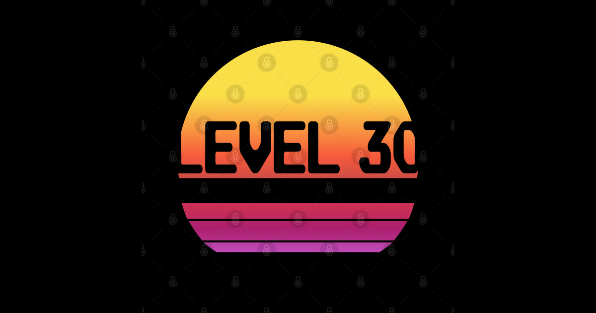 Level 30 Complete 30th Birthday 30 Years Gamer - Birthday - Sticker ...