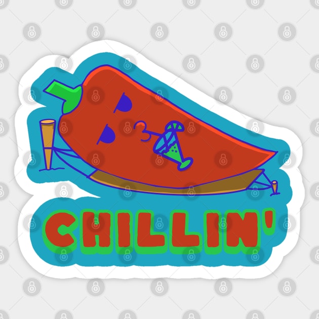 Chilli Chillin', Red Chili - Red Chili - Sticker | TeePublic