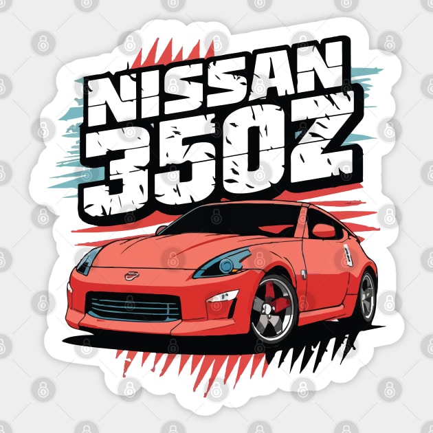 Nissan 350z JDM Vintage Car - Nissan 350z - Sticker | TeePublic