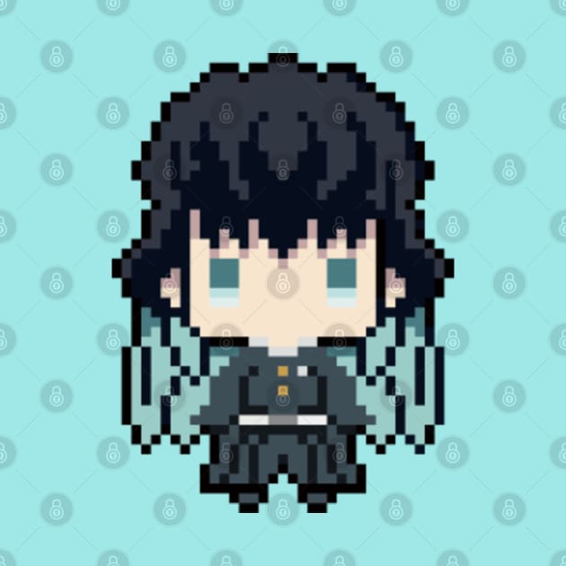 Kimetsu No Yaiba Demon Slayer Muichiro Tokito Pixel Art - Kimetsu No ...