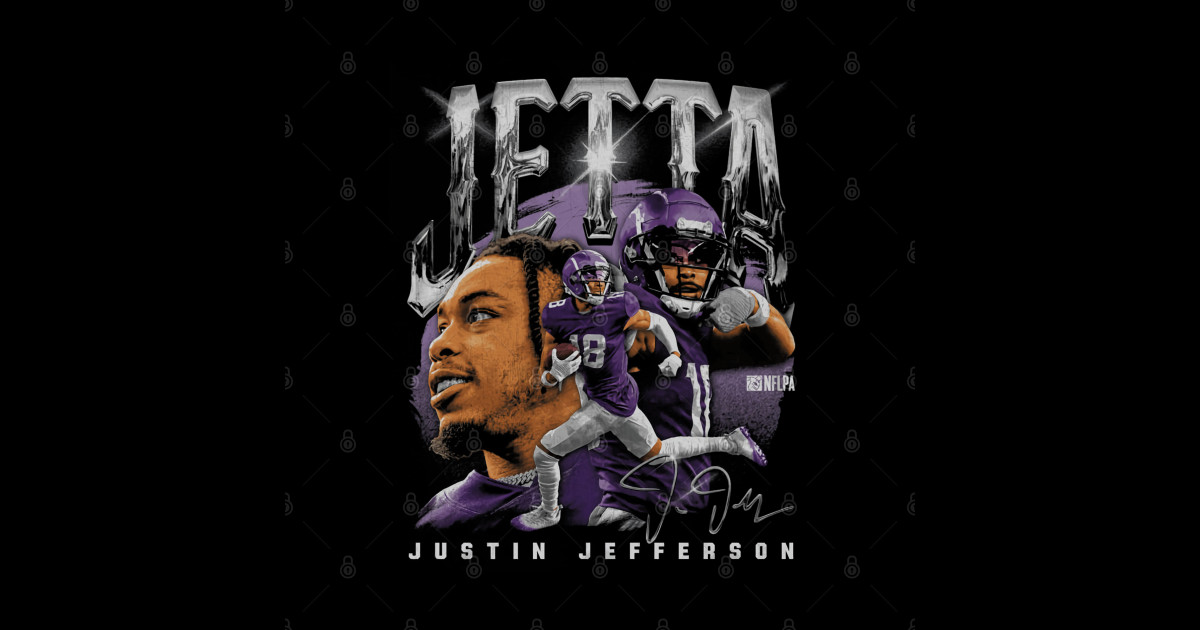 Justin Jefferson Minnesota Jetta Vintage - Justin Jefferson - Sticker ...