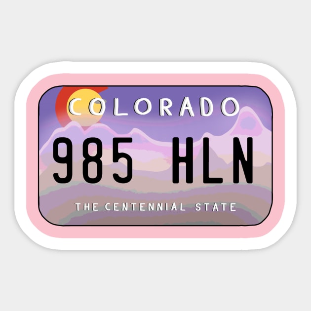 Colorado License Plate - Aesthetic - Sticker | TeePublic