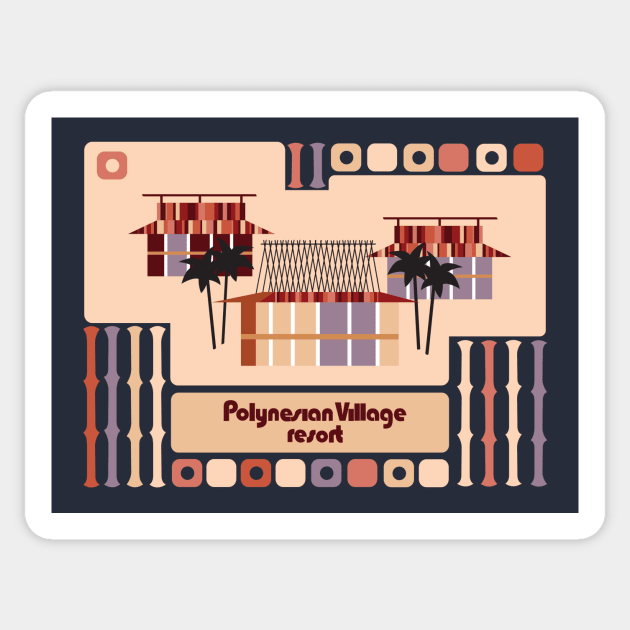 Polynesian Village Resort - Disney Polynesian - Sticker | TeePublic
