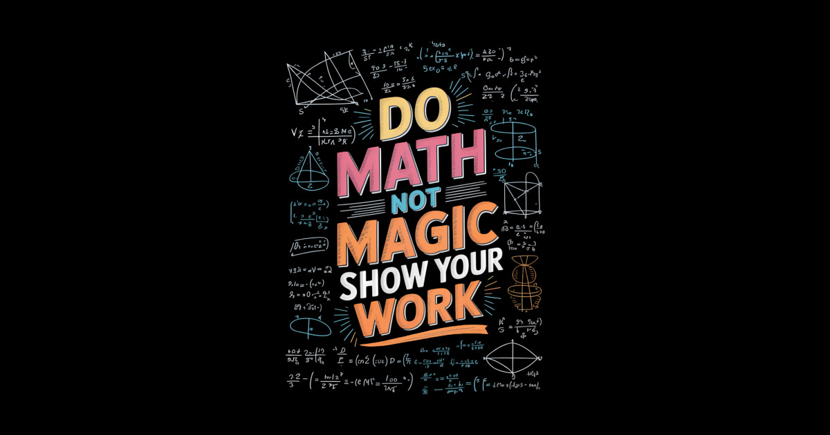 Do Math Not Magic Show Your Work Maths Teacher Student - Do Math Not ...