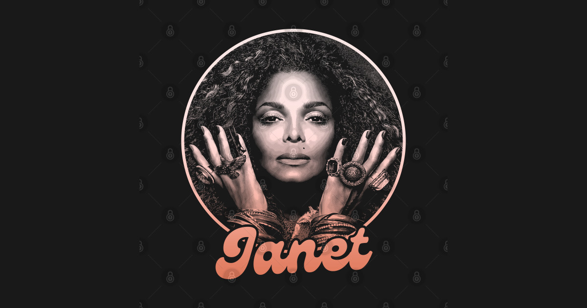 Janet Vintage // Gradients Drawing Artwork - Janet - T-Shirt | TeePublic