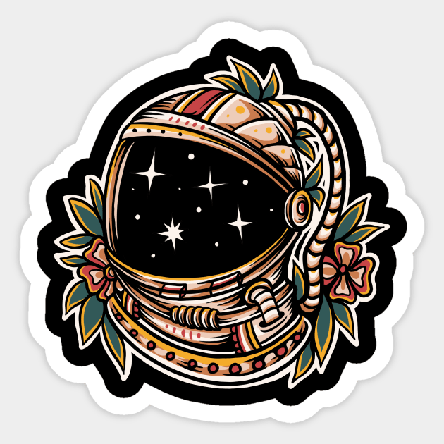 astronaut helmet - Astronaut - Sticker | TeePublic