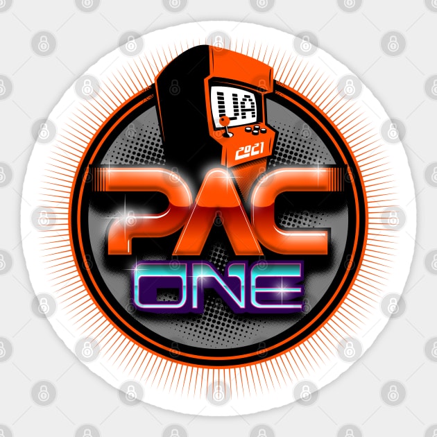 PAC ONE retro arcade - Pac One - Sticker | TeePublic