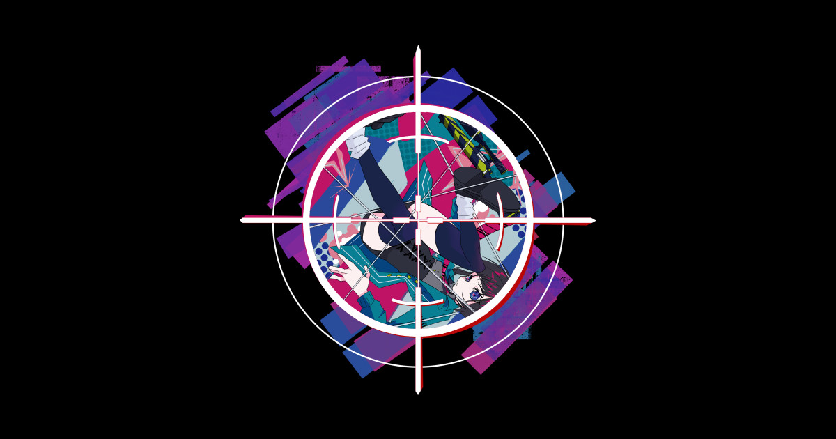 Scope Anime Girl Design - Anime Girls - Sticker | TeePublic