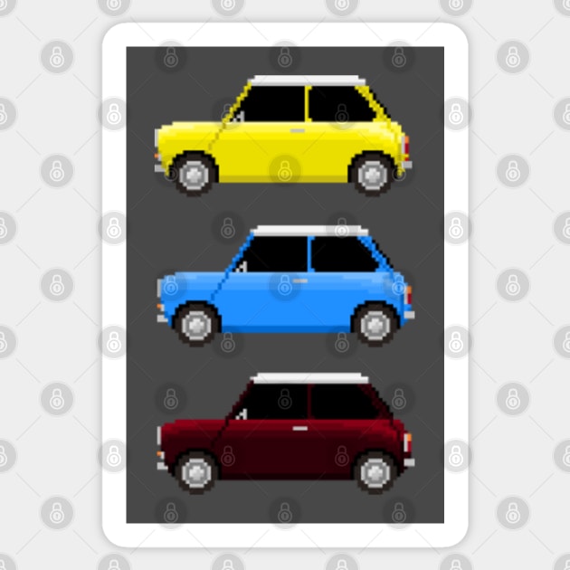 Mini Pixelart Combo - Cars - Sticker | TeePublic