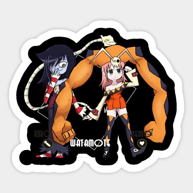 watamote x skullgirls - Watamote - Sticker | TeePublic