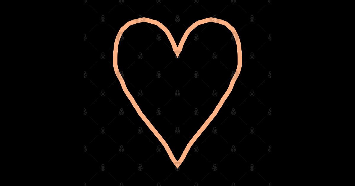 Small Peach Fuzz Love Heart Pantone Color of the Year 2024 - Valentine ...