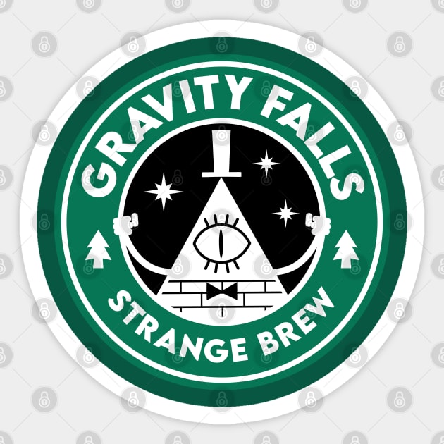 Gravity Falls Strange Brew Starbucks Spoof - Gravity Falls - Sticker ...