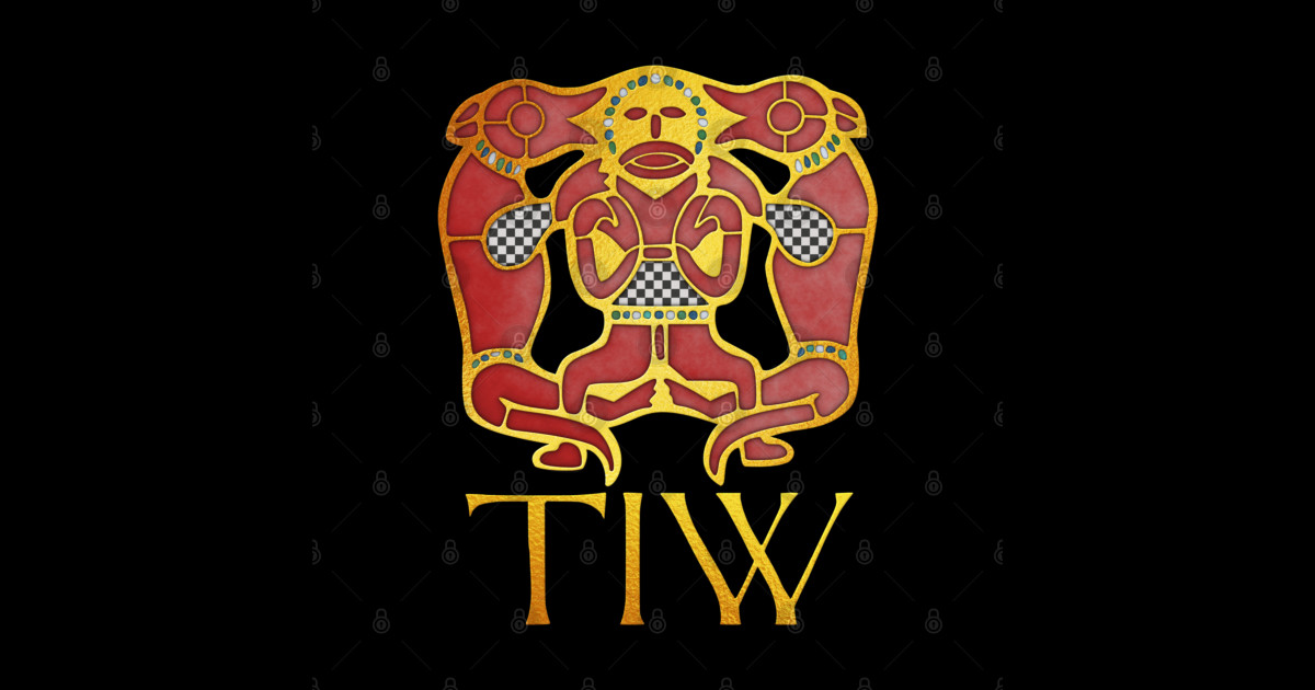Tiw Anglo Saxon God of War - Tiw Anglo Saxon God Of War - Sticker ...