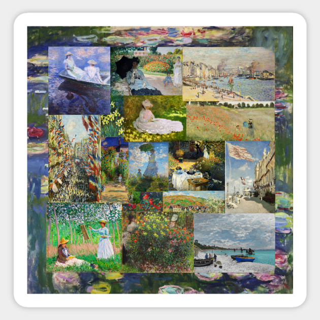 Claude Monet Impressionist Paintings Collage - Monet Impressionist ...