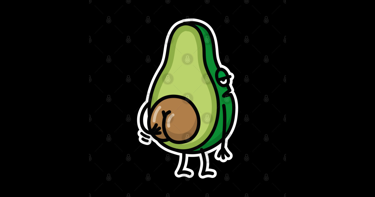 Funny avocado butt scratching ass gift idea - Avocado - Posters and Art ...