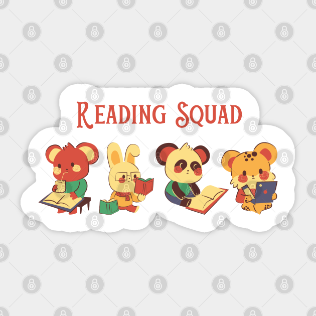 Reading Squad - Reading Squad - Sticker | TeePublic