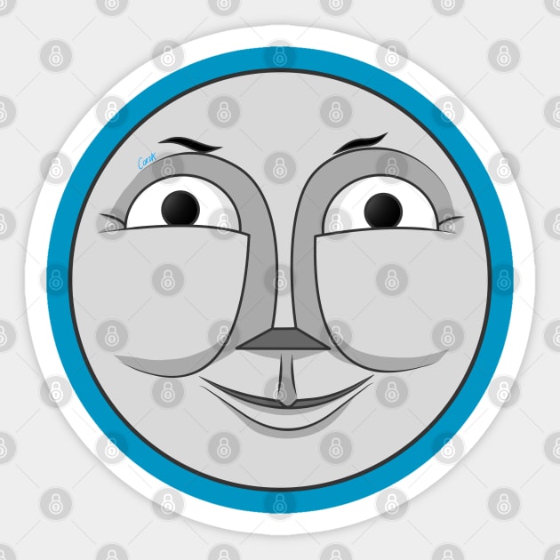 Gordon smiling face - Thomas Tank Engine - Sticker | TeePublic