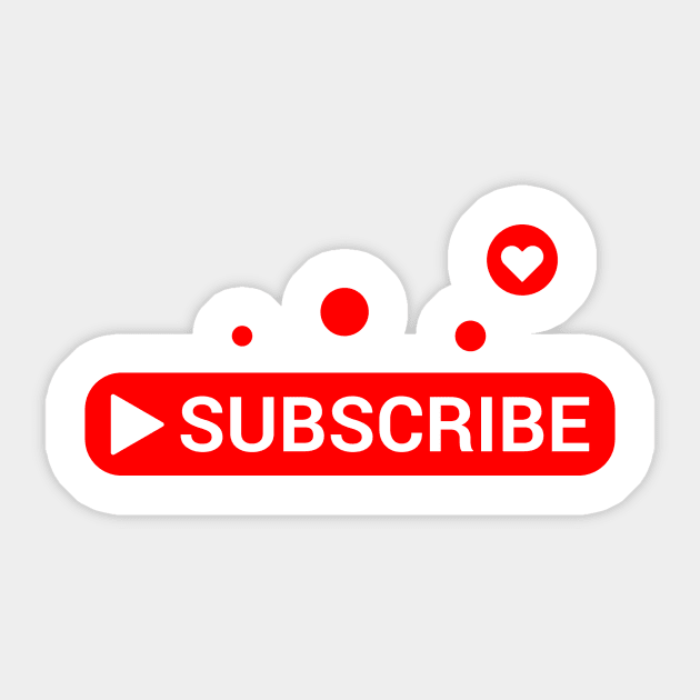 Subscribe Button - Subscribe - Sticker | TeePublic