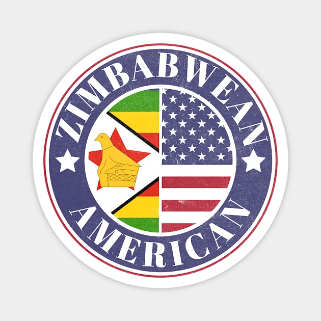 Proud Zimbabwean-American Badge - Zimbabwe Flag - Zimbabwe - Magnet ...