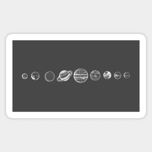 Solar System Planets Chart Space Stickers for Sale | TeePublic