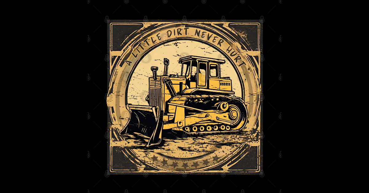 Vintage Bulldozer - Vintage Retro - Sticker | TeePublic