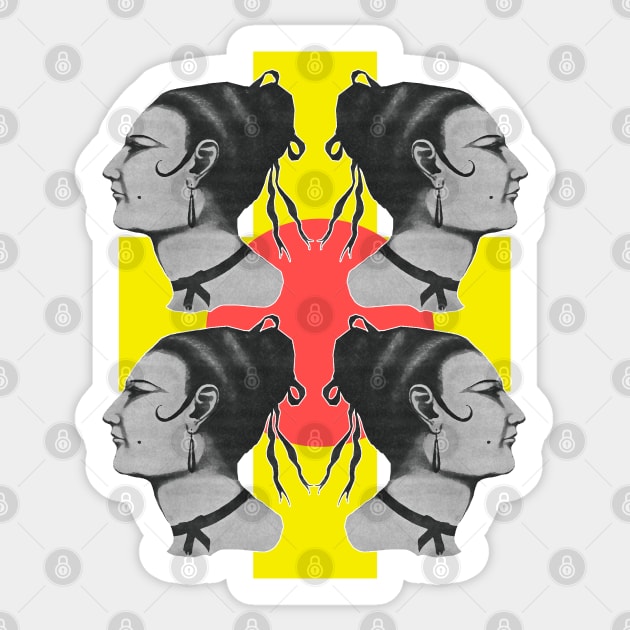 face profile flamenco dancer - Girl Dancer Flamenco - Sticker | TeePublic