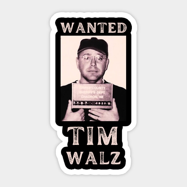 2024 Tim Walz Mug Shot - Tim Walz Mugshot - Sticker | TeePublic