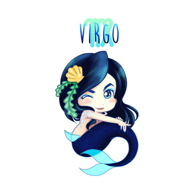 Virgo Damselfish Mermaid - Virgo - T-Shirt | TeePublic