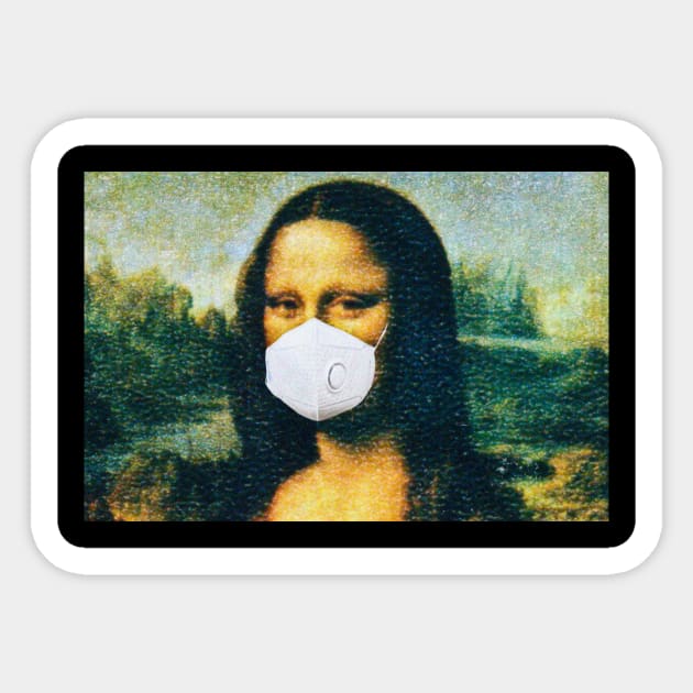 Mona Lisa Mask - Mona Lisa - Sticker | TeePublic