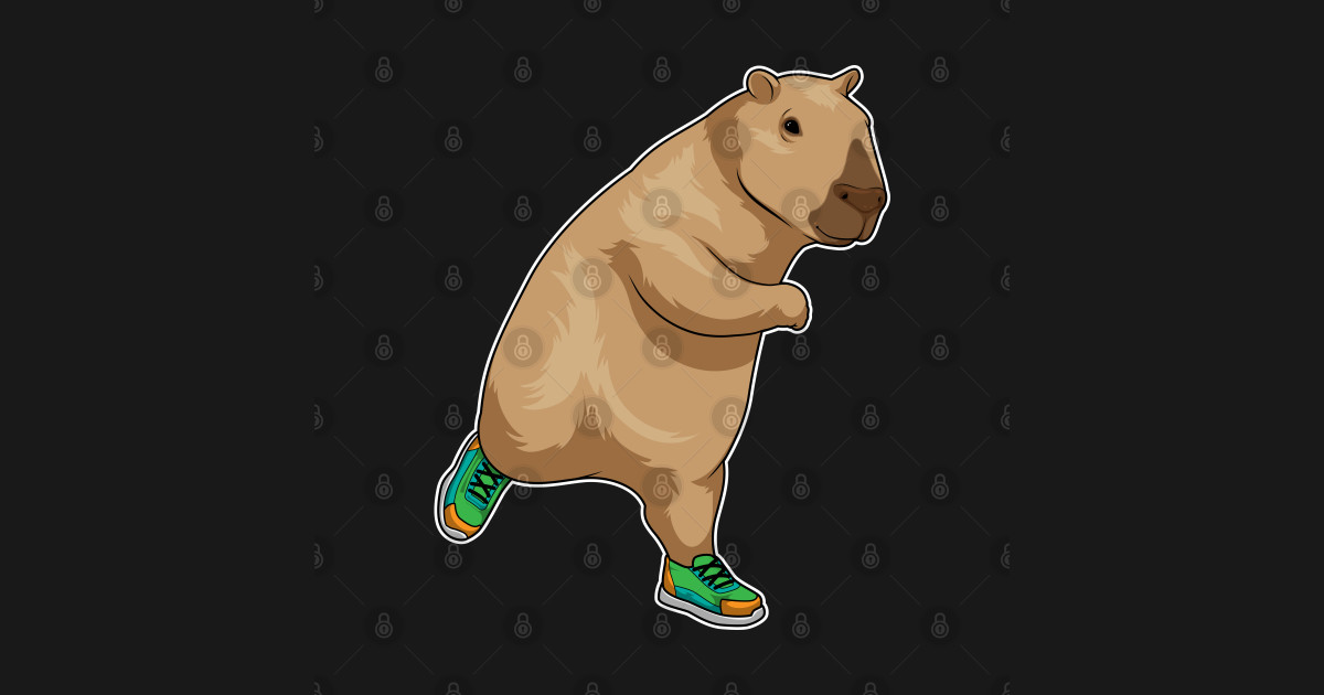 Capybara Runner Running Sports - Running - T-Shirt | TeePublic