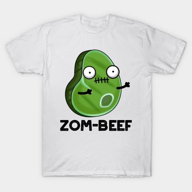 Zom-beef Cute Halloween Zombie Meat Pun - Zombie Pun - T-Shirt | TeePublic