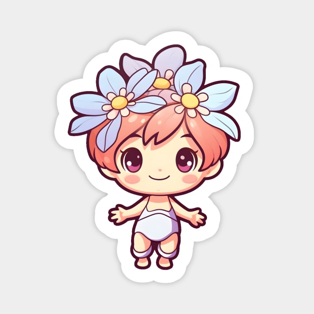 Cute Baby Flower Fairy - Fairy - Sticker | TeePublic