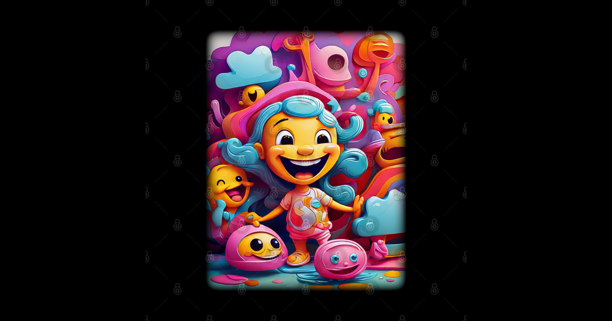 Happy Dance in Psychedelic Land: A Girl & Her Emoji Chums Blast Off ...