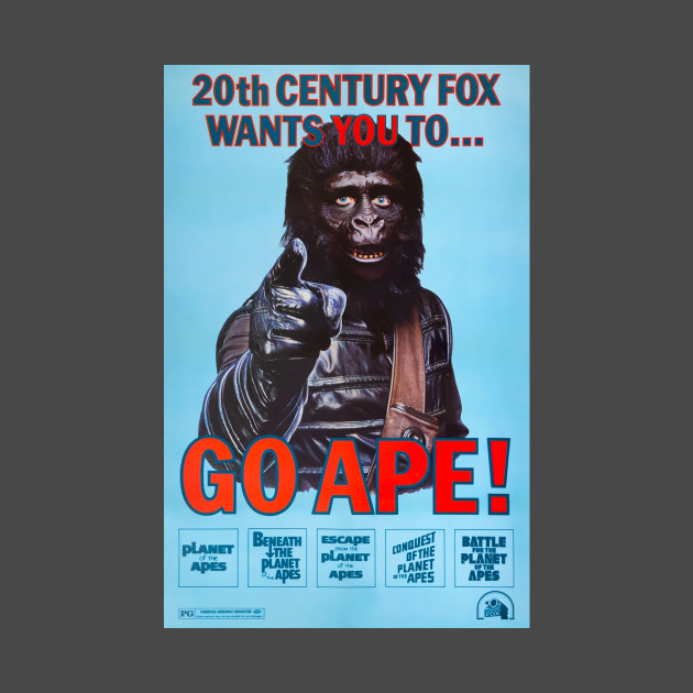 Go Ape! 1974 Poster - Planet Of The Apes - Kids T-Shirt | TeePublic