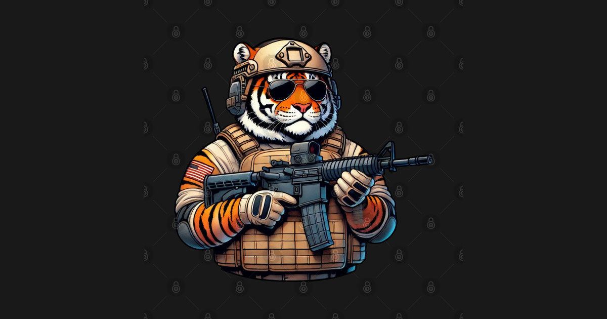 Tactical Tiger - Tiger - T-Shirt | TeePublic