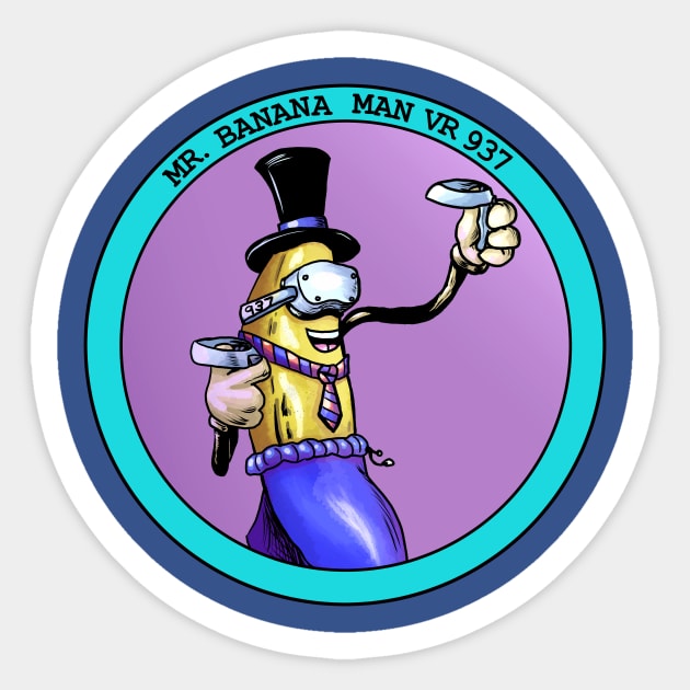 Mr Banana Man 937 Logo ` - Mrbananaman937 - Sticker | TeePublic