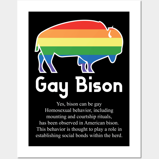 Gay Bison G4w - Can animals be gay series - meme gift t-shirt - Gay ...