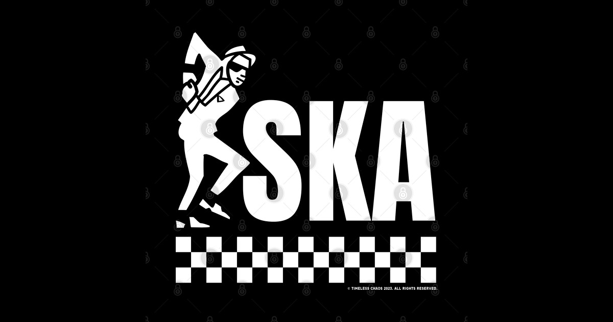 Ska Dancing Rude Boy Design White Print - Ska - Sticker | TeePublic