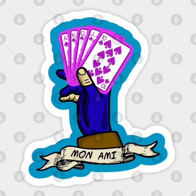 Gambit Mon Ami Hand Tattoo - Gambit - Sticker | TeePublic