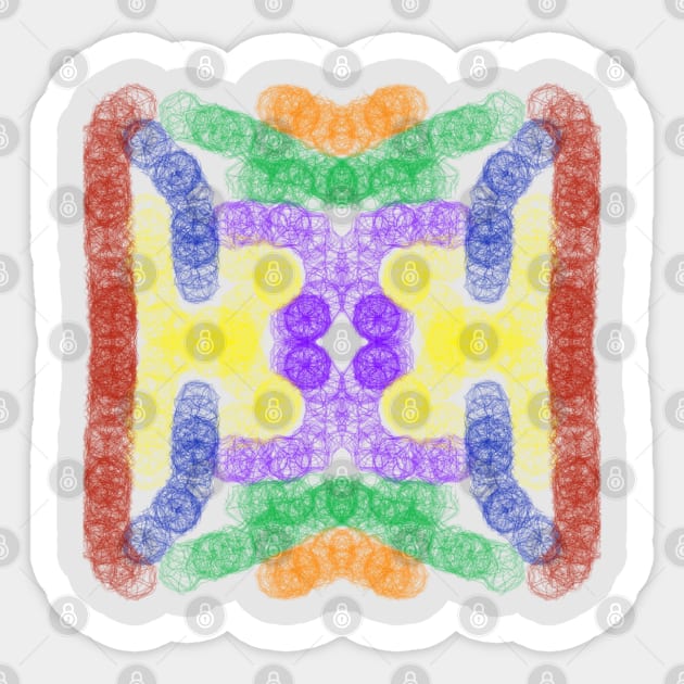 rainbow colored blurry design - Rainbow - Sticker | TeePublic