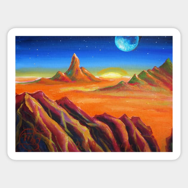 Oil Painting - Landscape of Improbable Colors II 2008 - Landscape ...