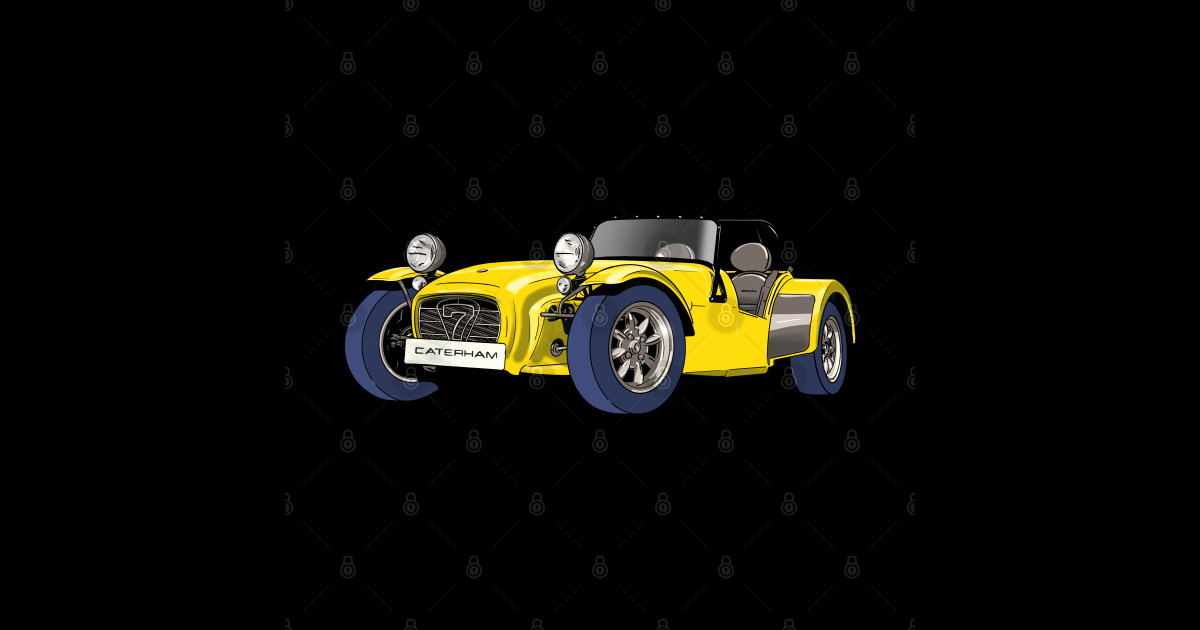 Yellow Caterham Seven - Sports Cars - Posters and Art Prints | TeePublic