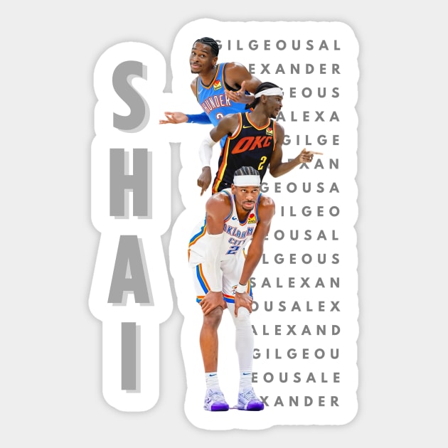 Shai Gilgeous Alexander | Shai | NBA - Shai - Sticker | TeePublic