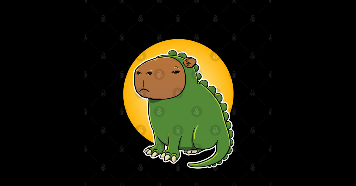I like to bite Capybara Dinosaur - Funny Capybara - Magnet | TeePublic