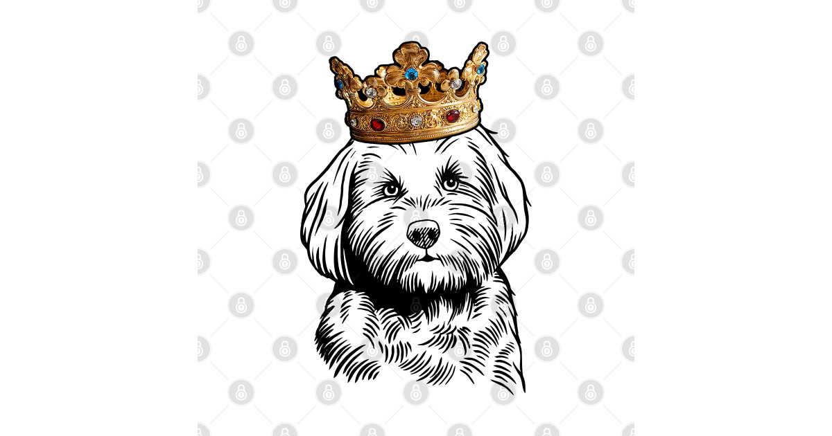 Cavapoo Dog King Queen Wearing Crown - Cavapoo - T-Shirt | TeePublic
