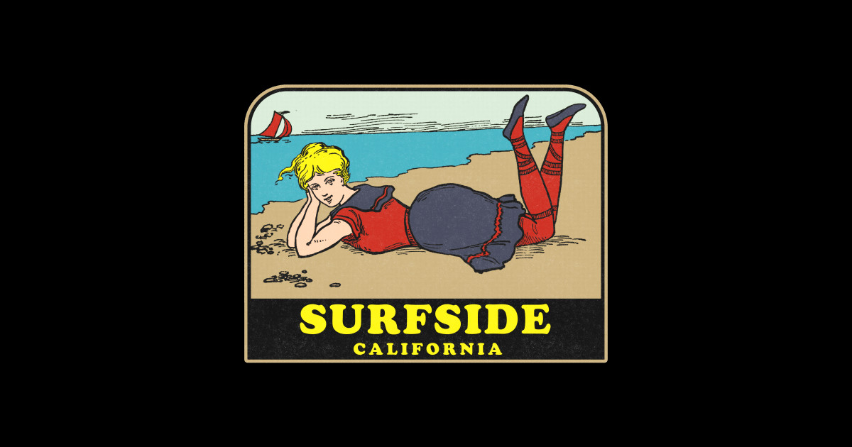 Vintage Surfside California Travel Decal - Surfside California - Pin ...