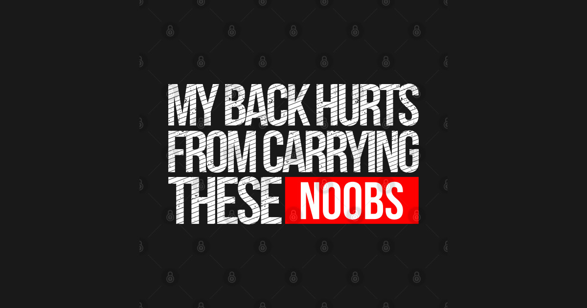 How to carry noob team - Carrying Noobs Gift Idea - T-Shirt | TeePublic